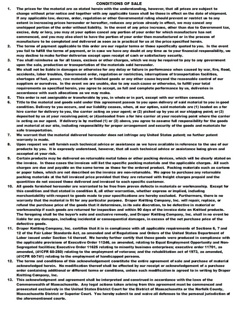 Contact Us | Draper Knitting Company